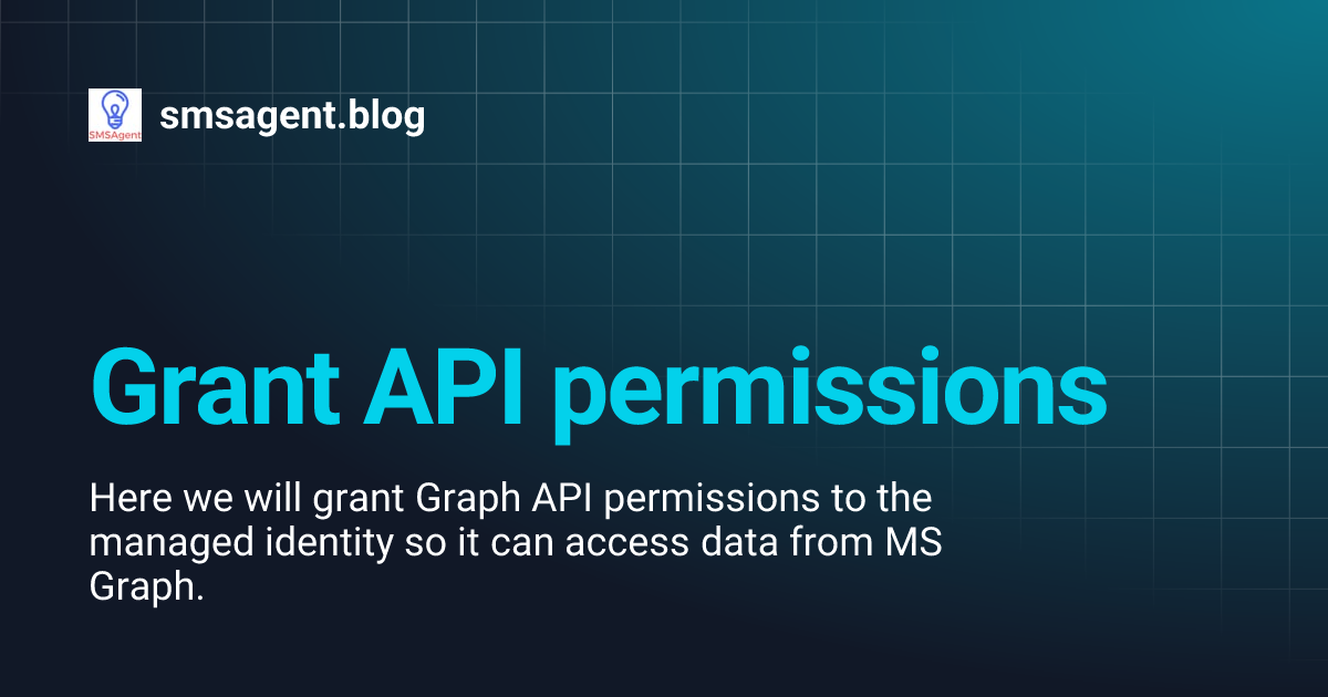 Grant API permissions | smsagent.blog